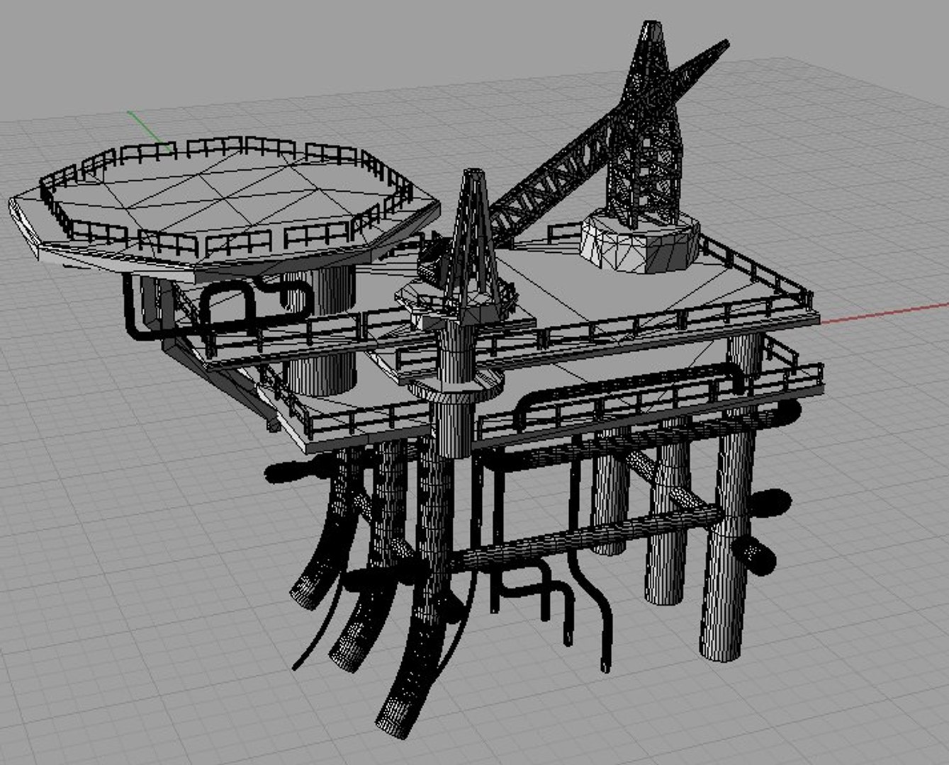 3d oil rig model