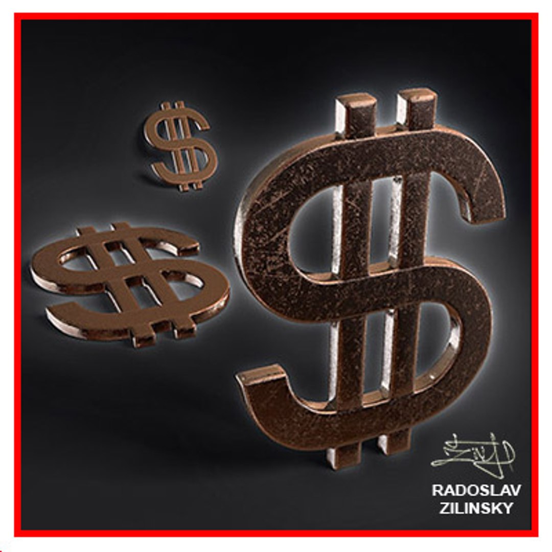 Dollar Sign Resolution 3d Model