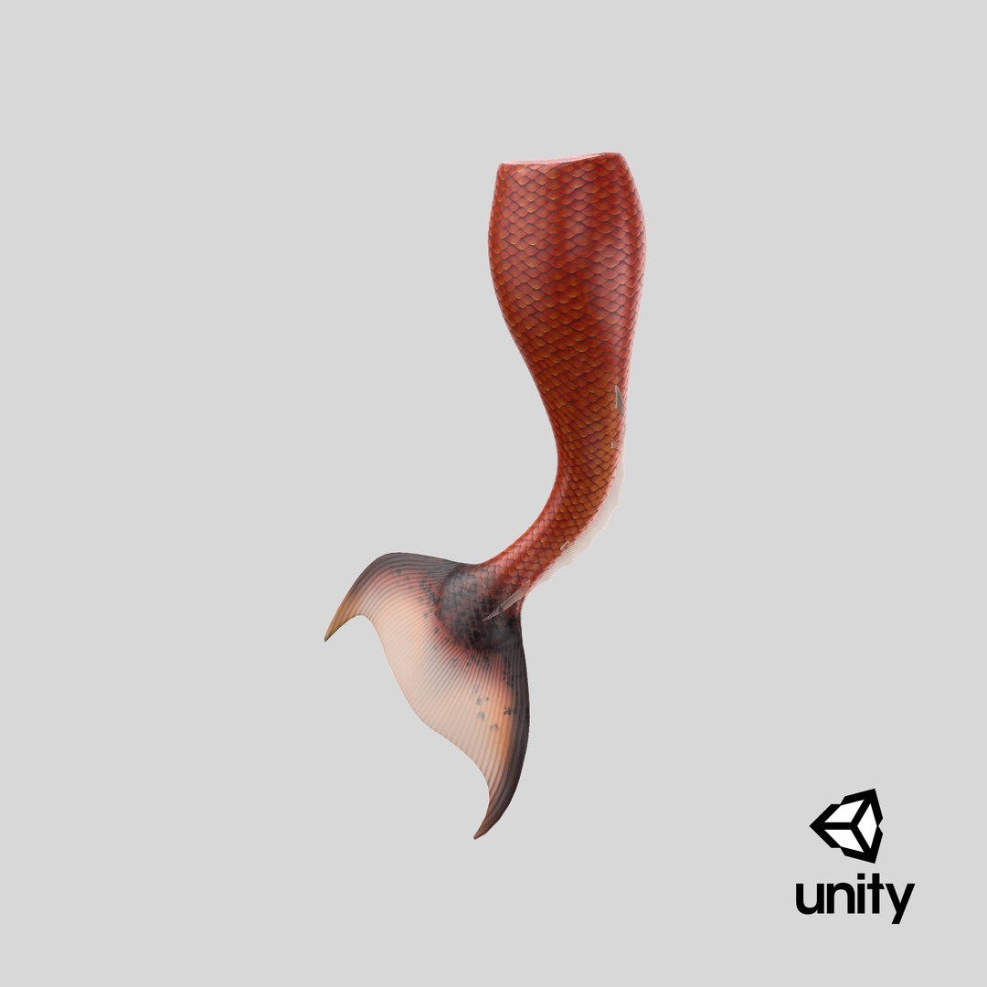 3D mermaid tail 01 straight - TurboSquid 1243371