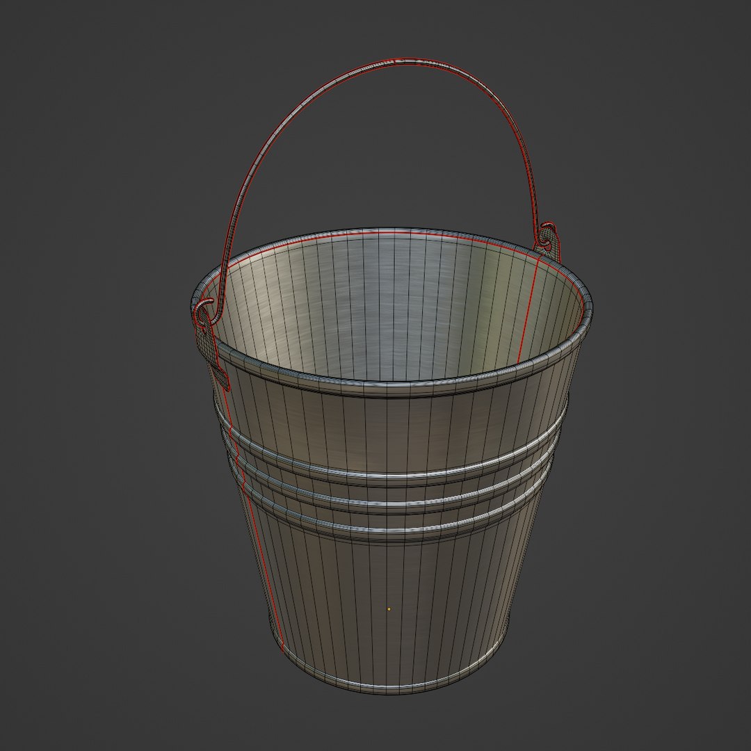 Iron Brushed Steel Bucket 3D Model - TurboSquid 2290202
