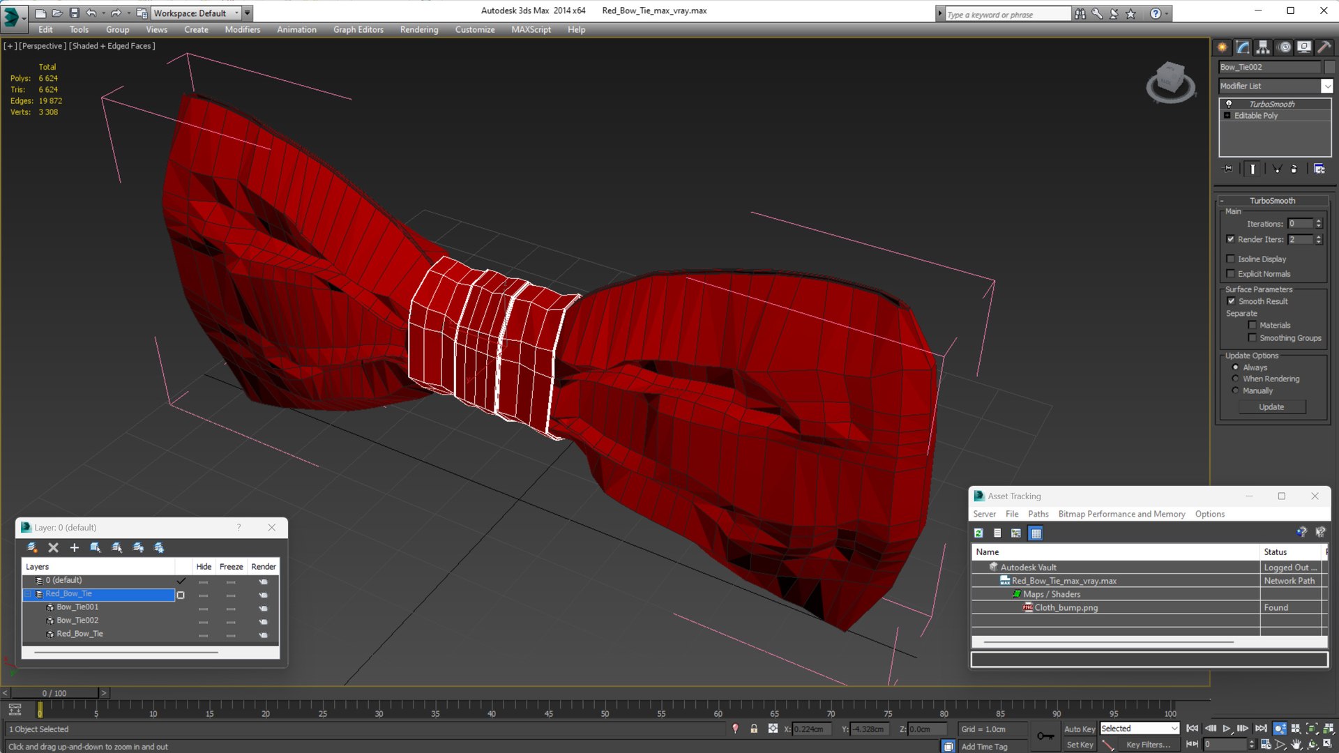 Red Bow Tie 3D Model - TurboSquid 2114644