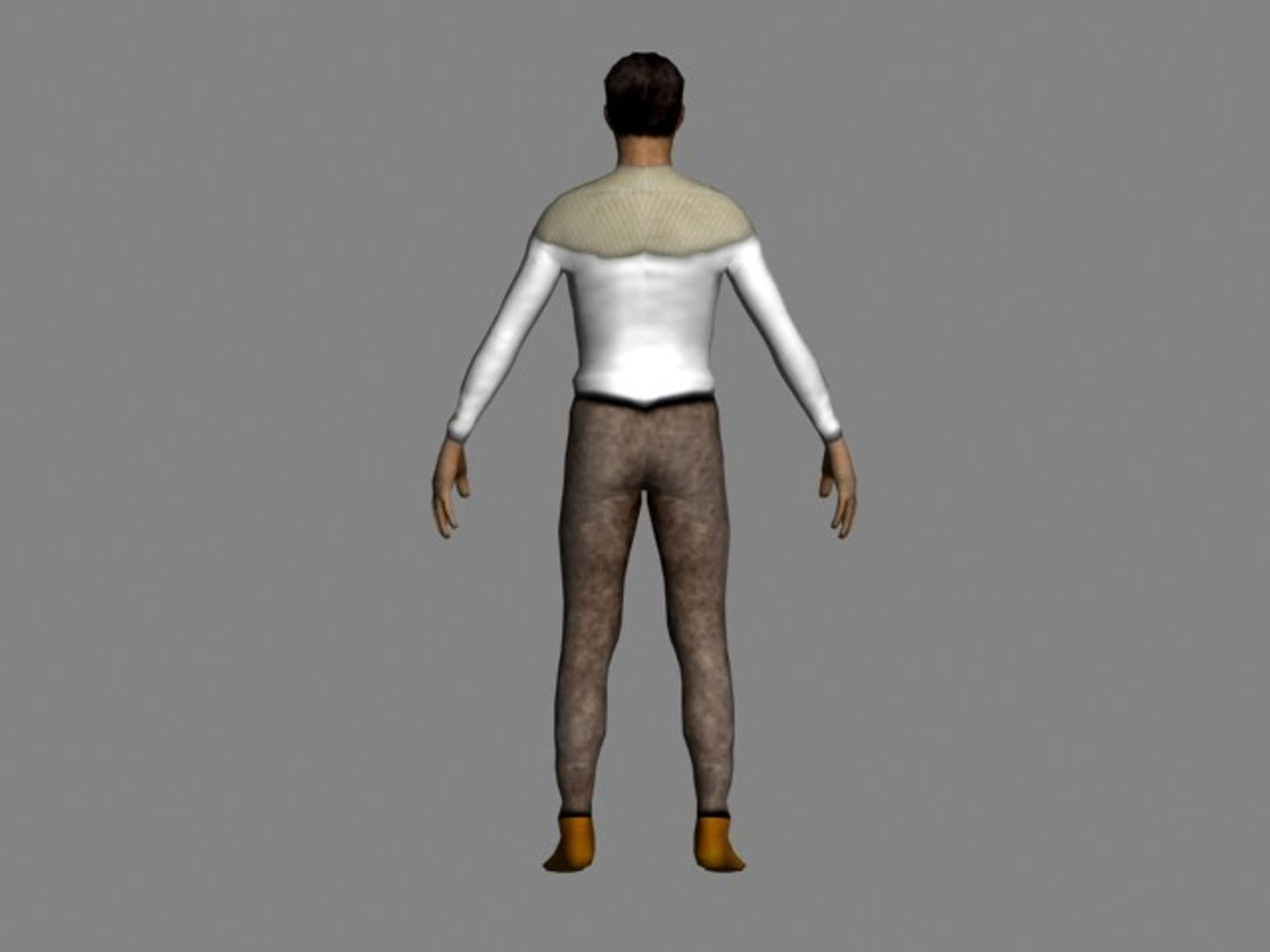 3d Human Peasant Character Model