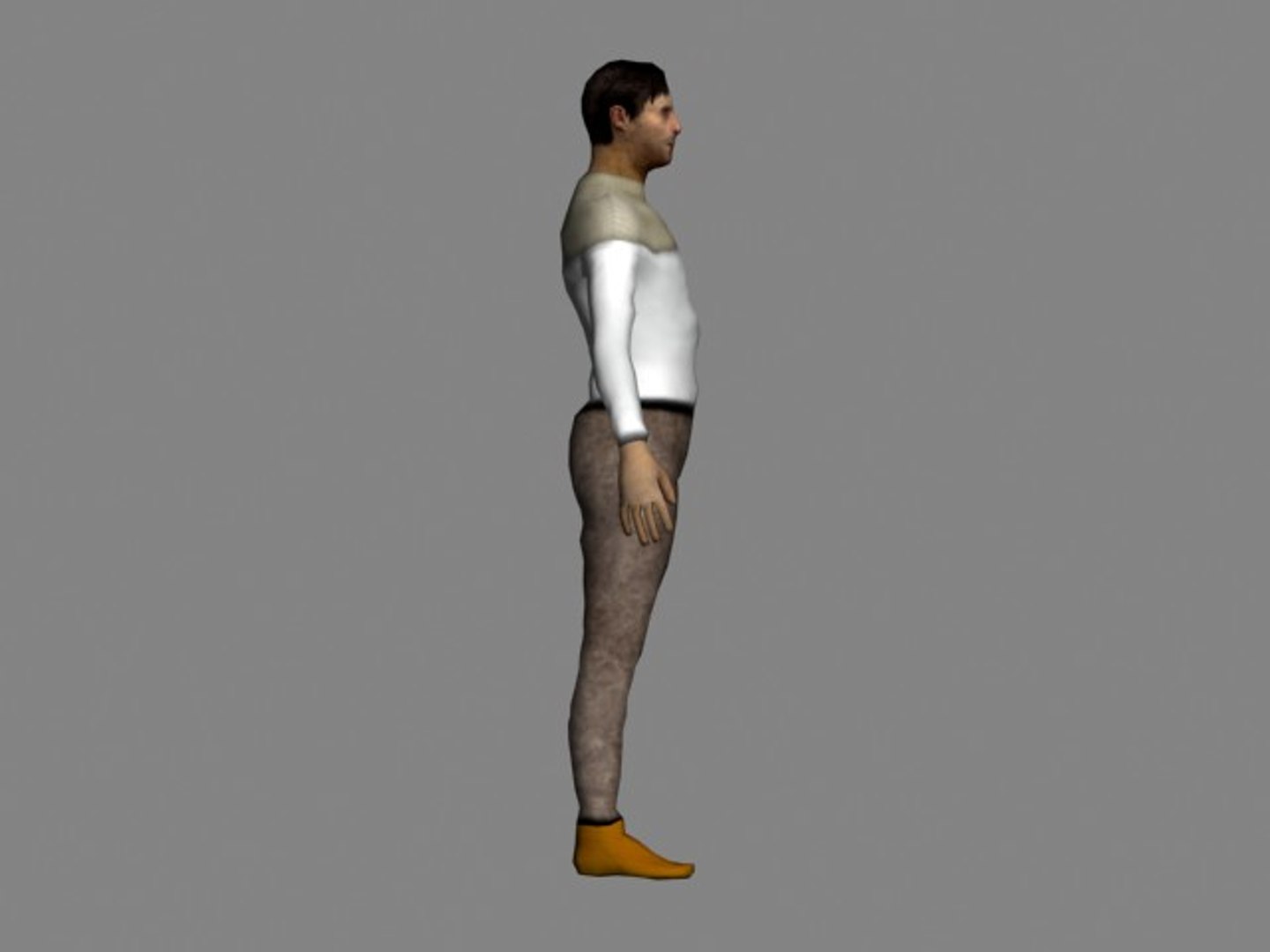3d Human Peasant Character Model
