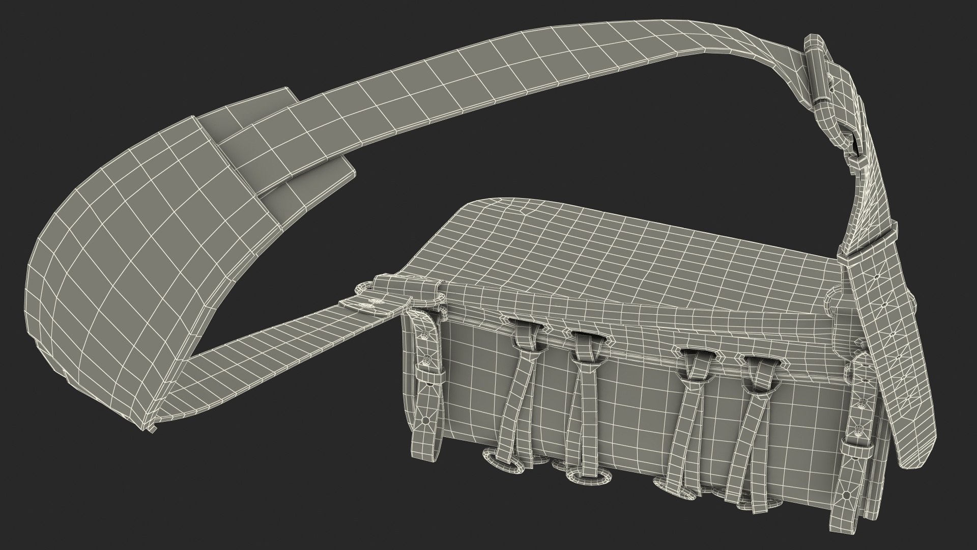 Green Vintage Leather Hunting Crossbody Bag 3D Model - TurboSquid 1958183