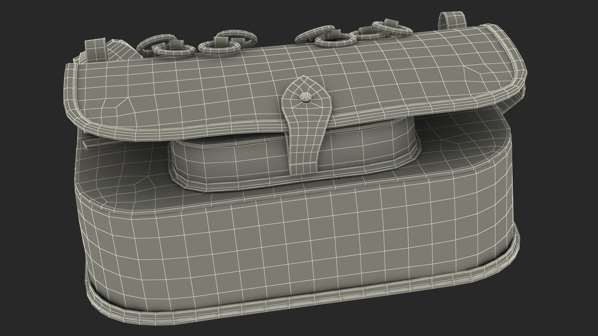 Green Vintage Leather Hunting Crossbody Bag 3D Model - TurboSquid 1958183