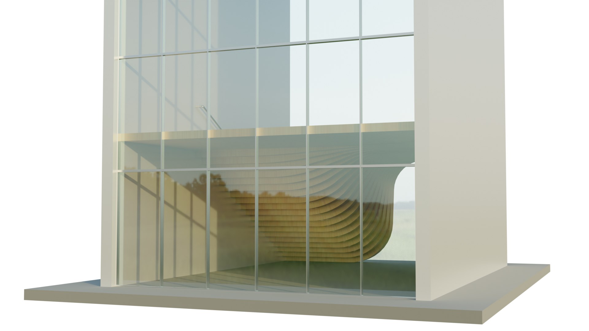 3D Smooth Wavy Floating Stairs Model - TurboSquid 2177240