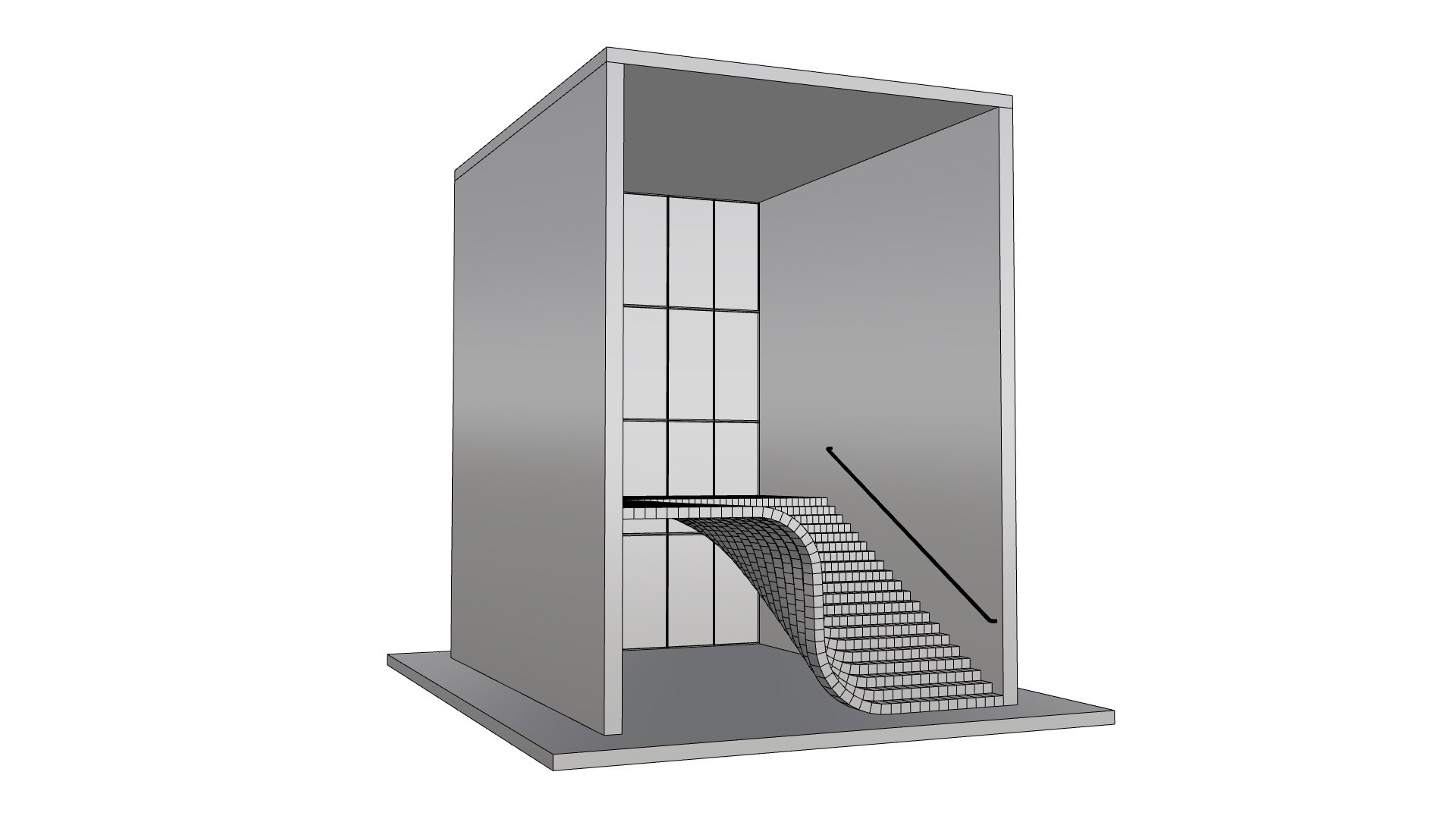 3D Smooth Wavy Floating Stairs Model - TurboSquid 2177240