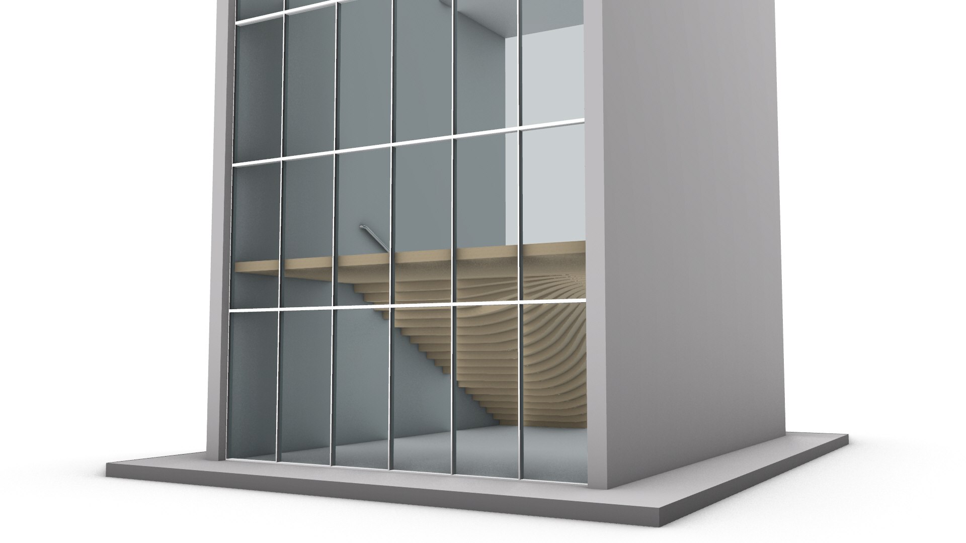 3D Smooth Wavy Floating Stairs Model - TurboSquid 2177240