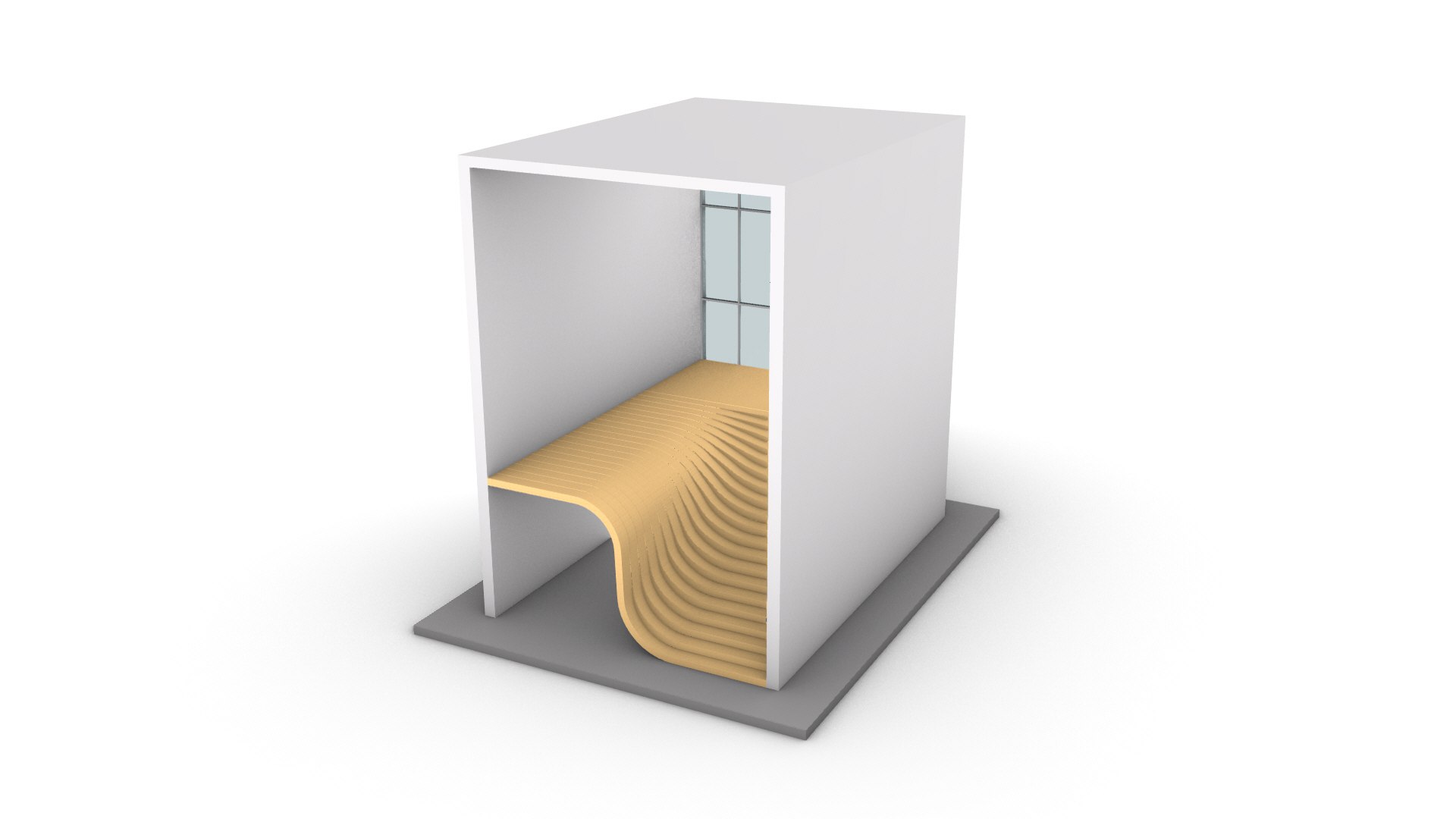 3D Smooth Wavy Floating Stairs Model - TurboSquid 2177240