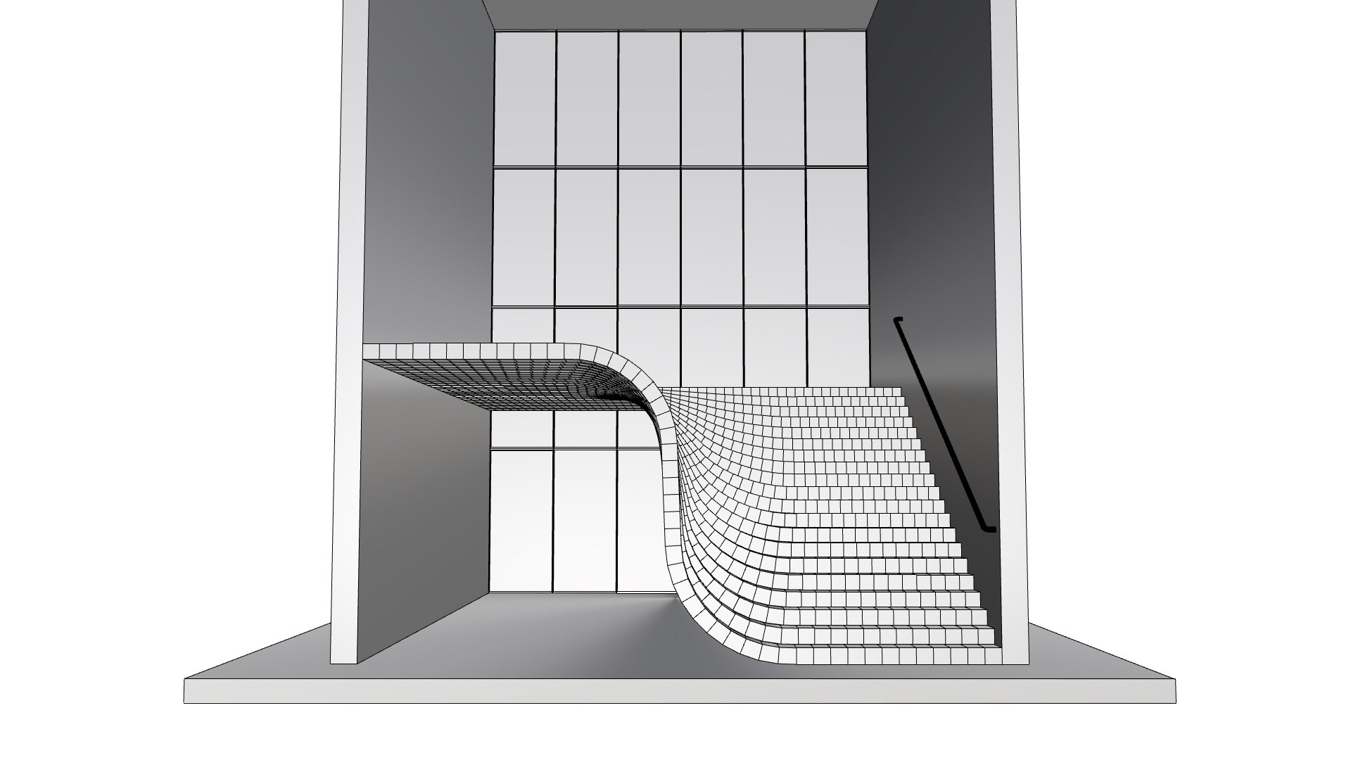 3D Smooth Wavy Floating Stairs Model - TurboSquid 2177240