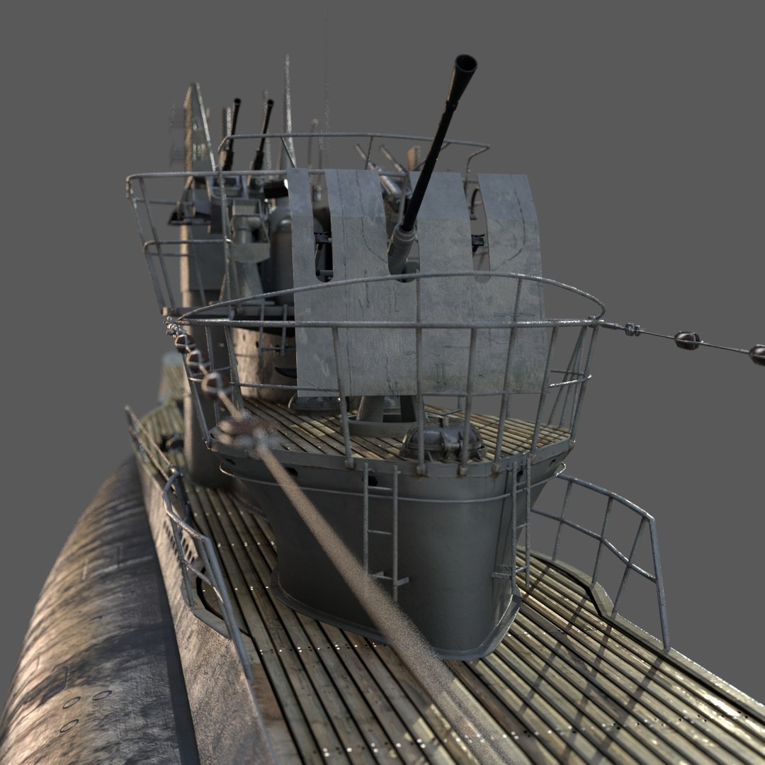 3d German Type Vii U-boat Model