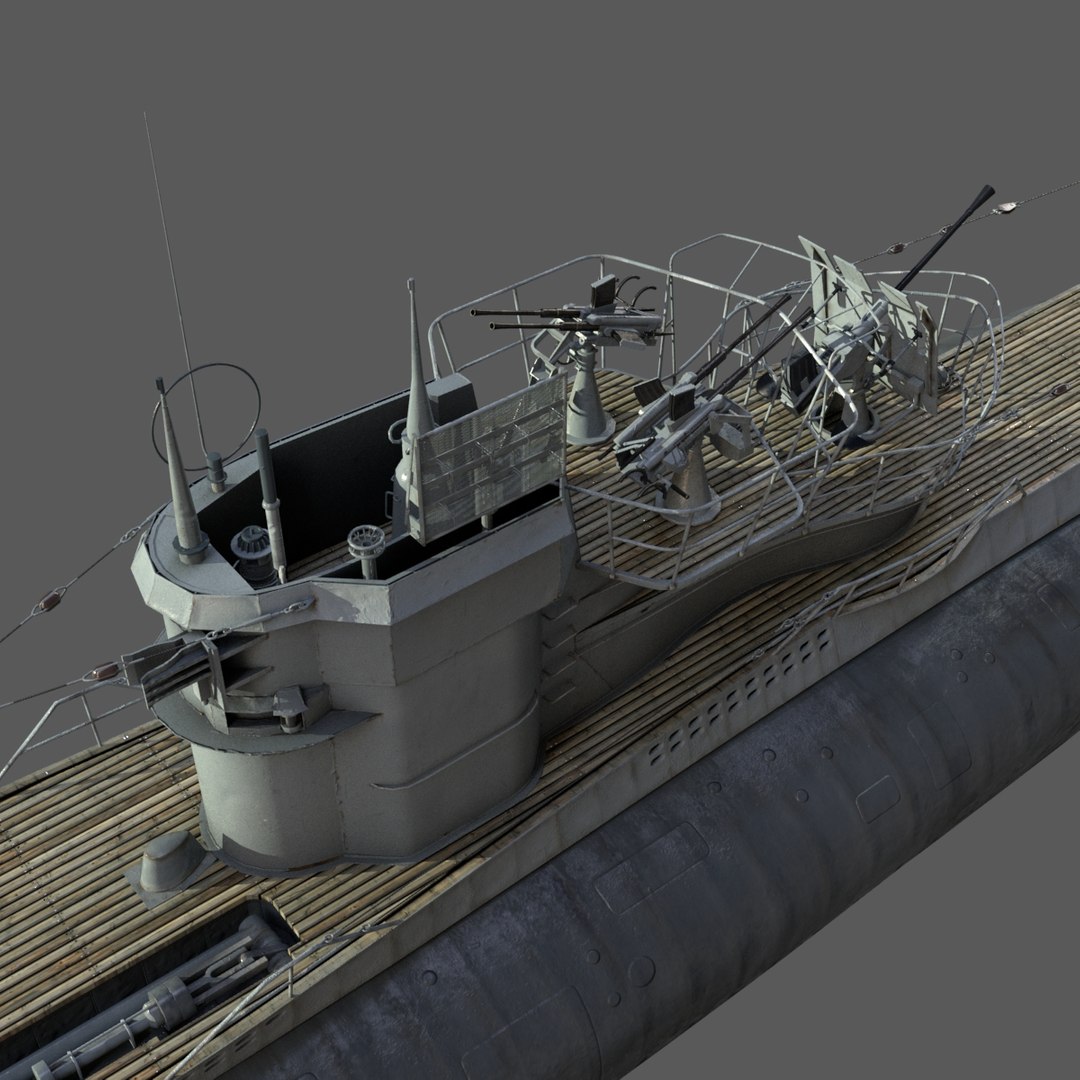 3d German Type Vii U-boat Model