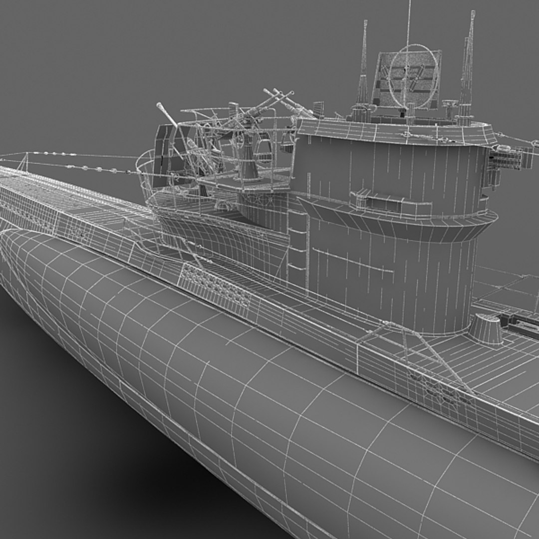 3d German Type Vii U-boat Model