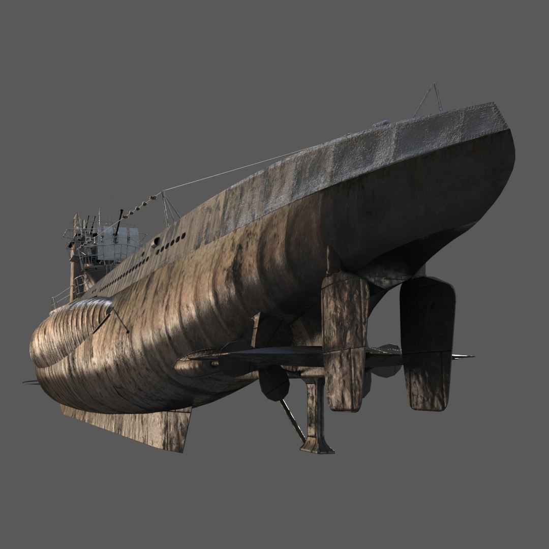 3d German Type Vii U-boat Model