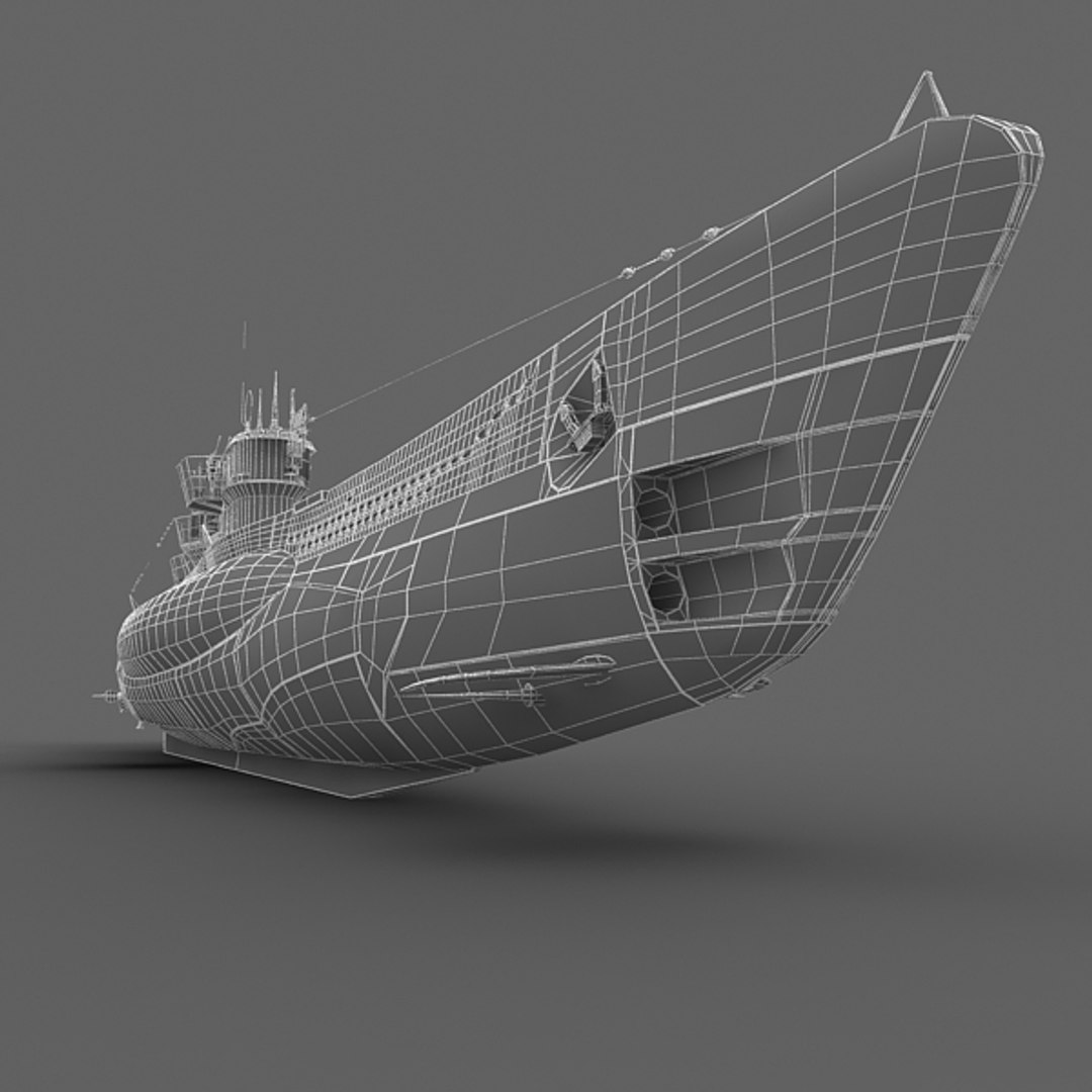 3d German Type Vii U-boat Model