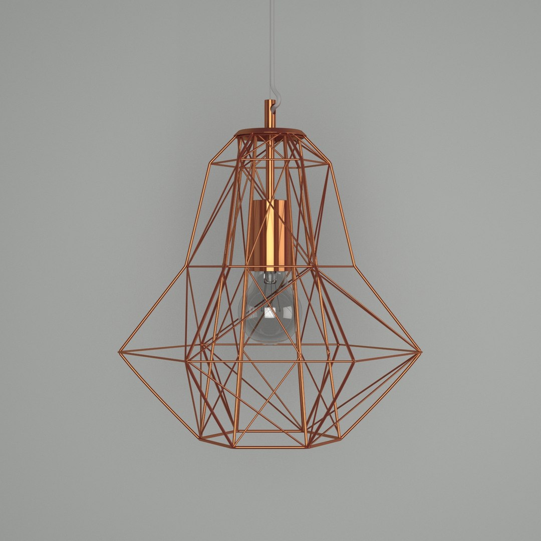 3D Copper Wire Mesh Light Model - TurboSquid 1274096