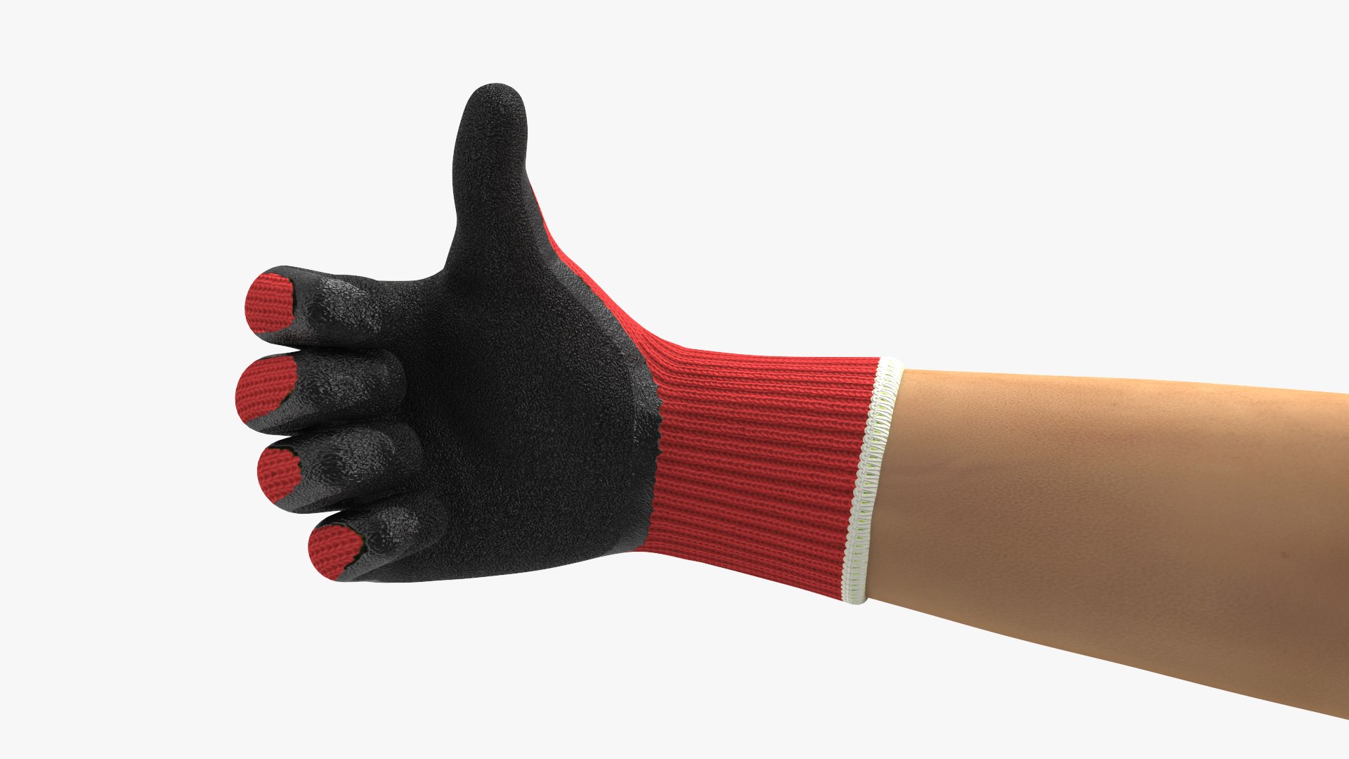3D Hands In Red Safety Gloves Rigged For Maya - TurboSquid 2369048