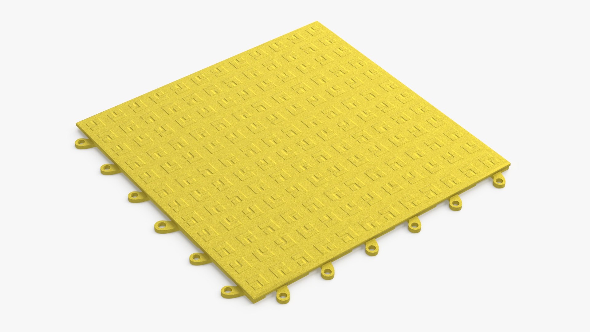 3D Interlocking Floor Mat Tile Yellow Model - TurboSquid 2234489
