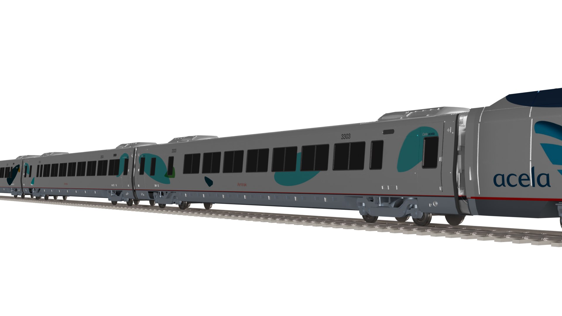 Acela Express Train Amtrak 3D - TurboSquid 1635789