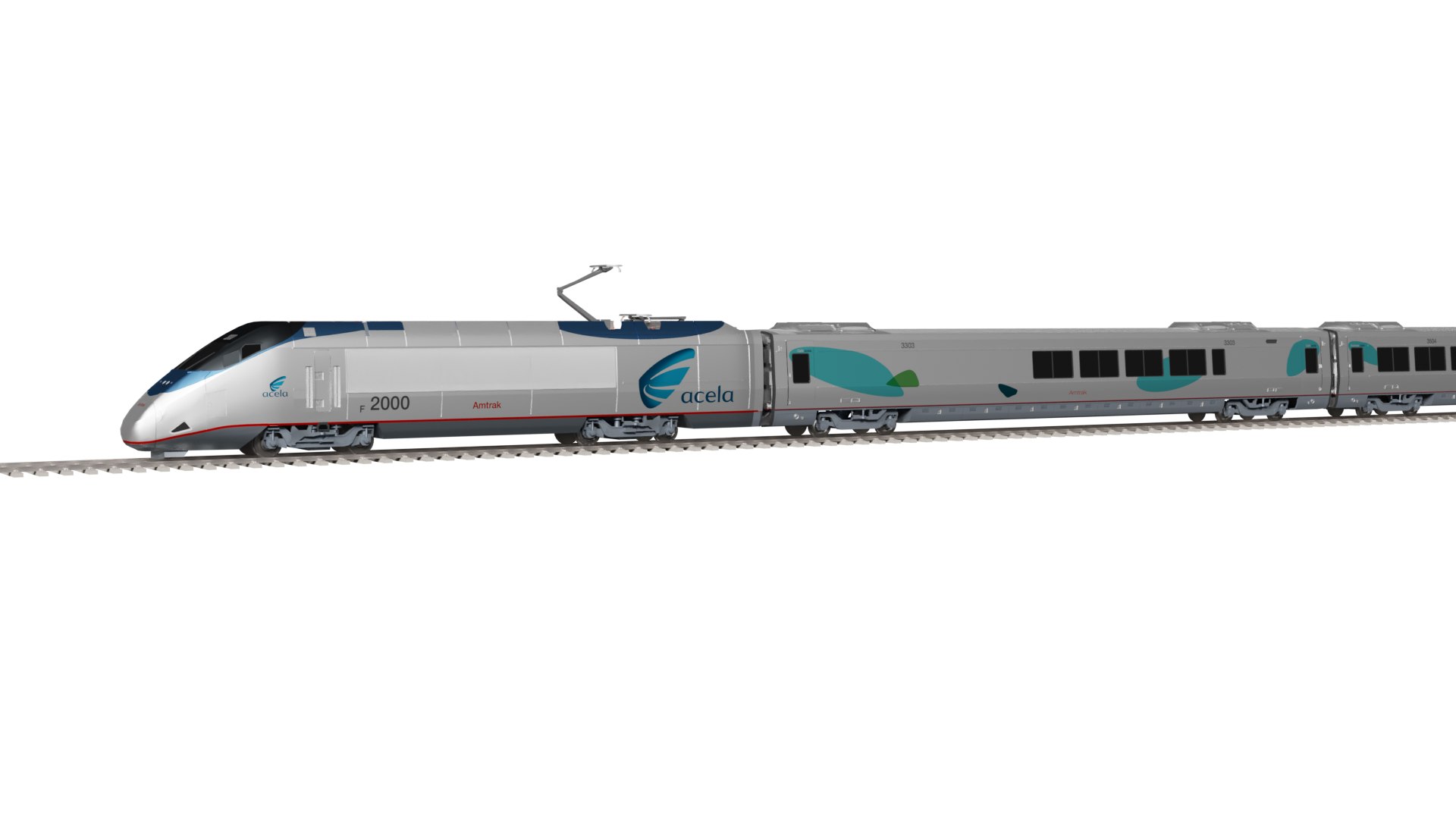 Acela Express Train Amtrak 3D - TurboSquid 1635789