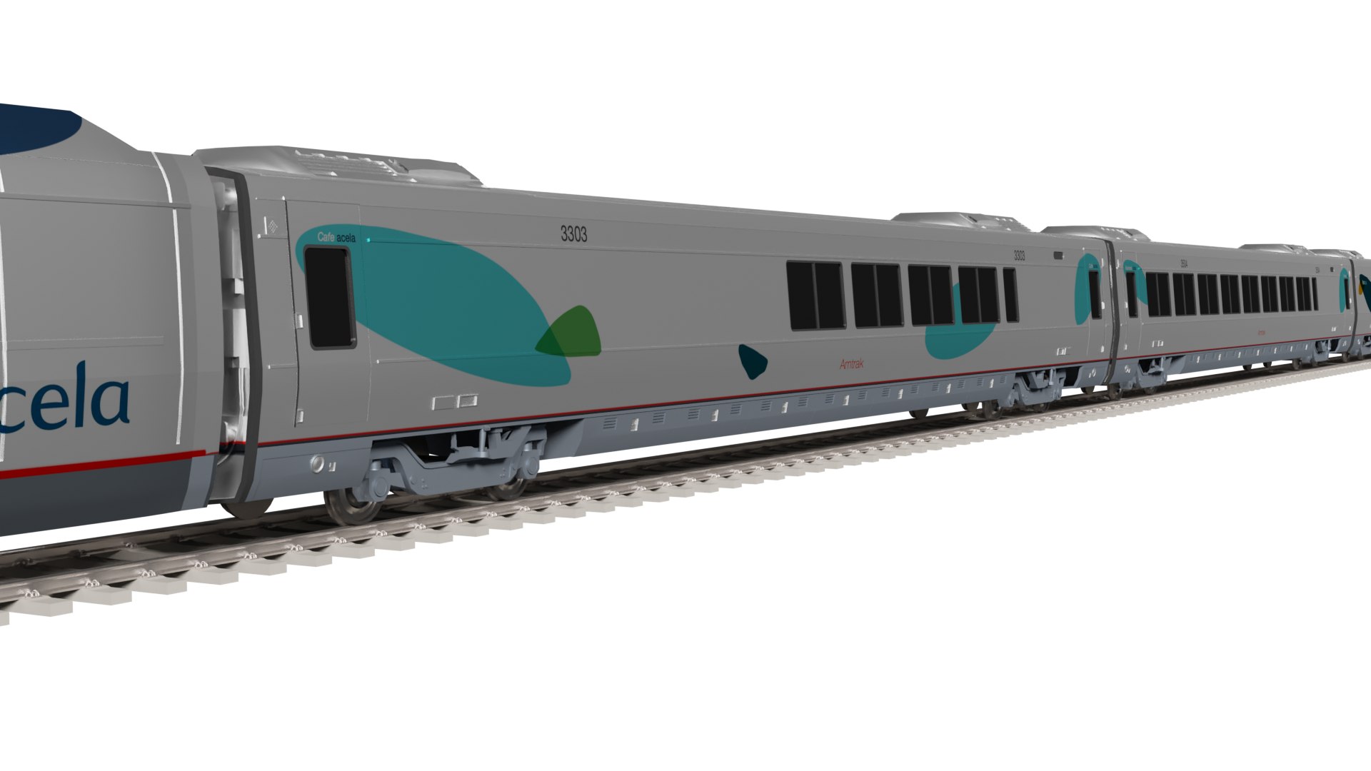 Acela Express Train Amtrak 3D - TurboSquid 1635789