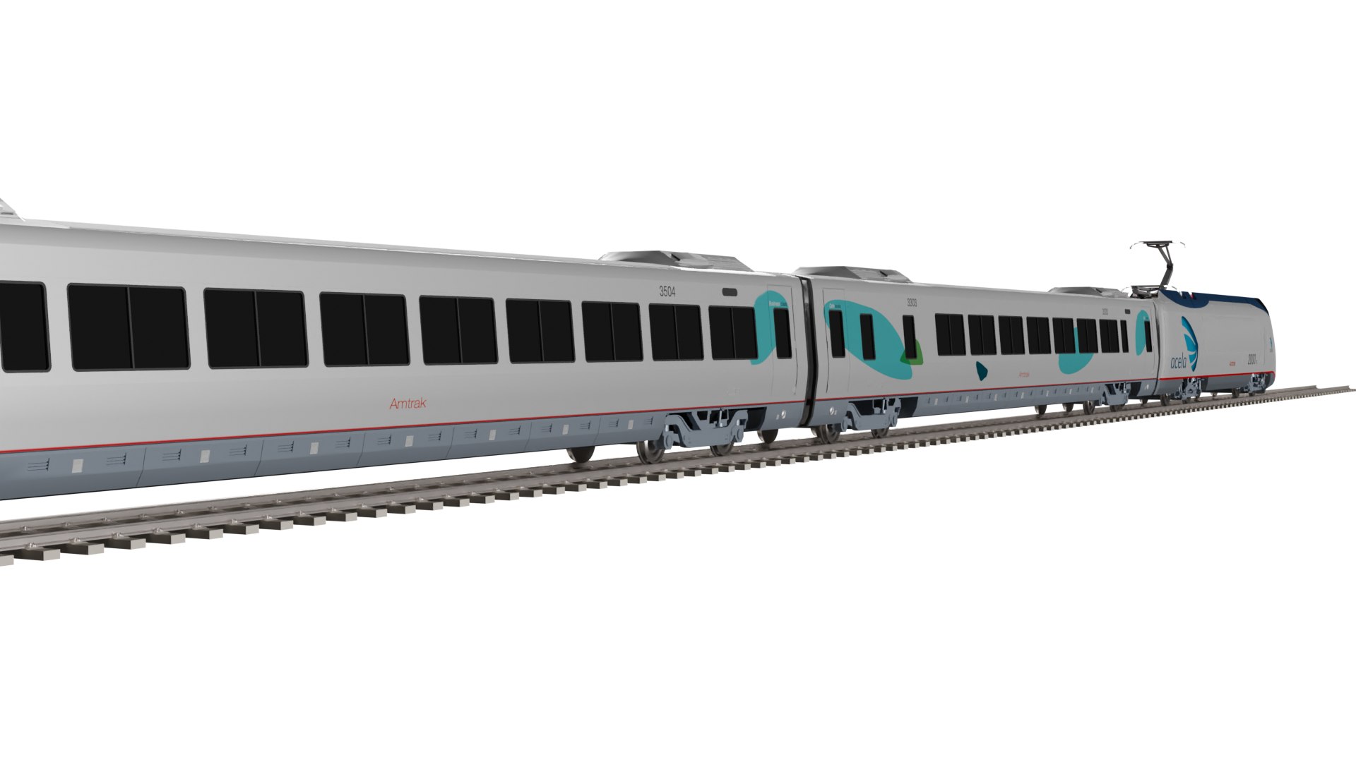 Acela Express Train Amtrak 3D - TurboSquid 1635789
