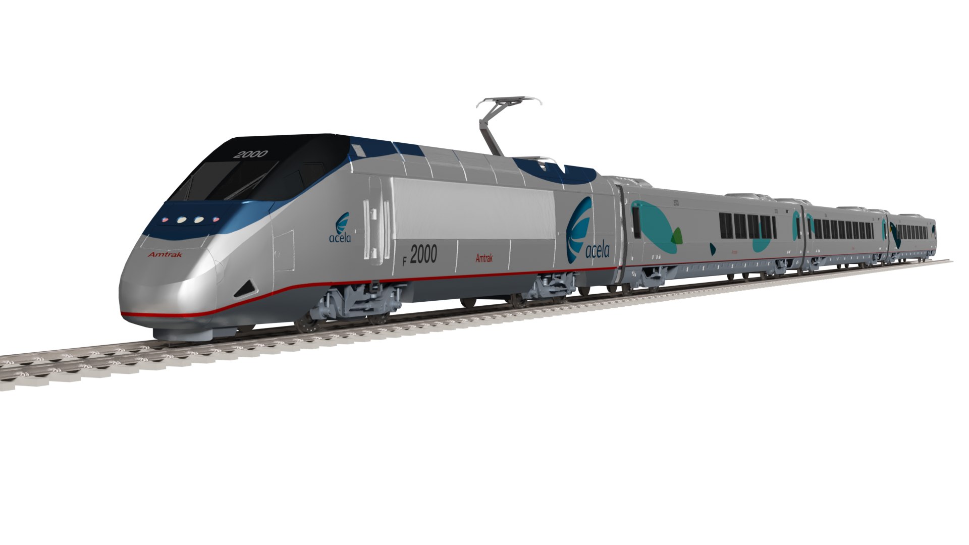 Acela Express Train Amtrak 3D - TurboSquid 1635789