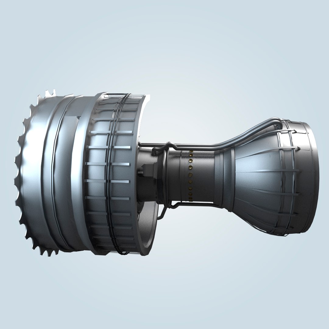 Jet Engine Cutaway 3d Model