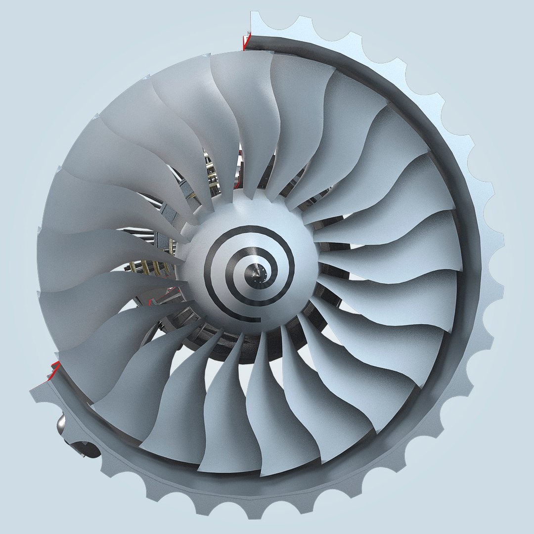 Jet Engine Cutaway 3d Model