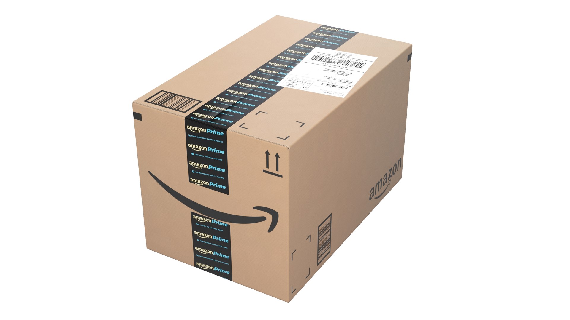 3D Amazon Parcels Box 43x28x28cm - TurboSquid 1990818