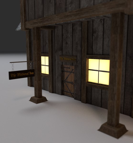 3d model medieval inn