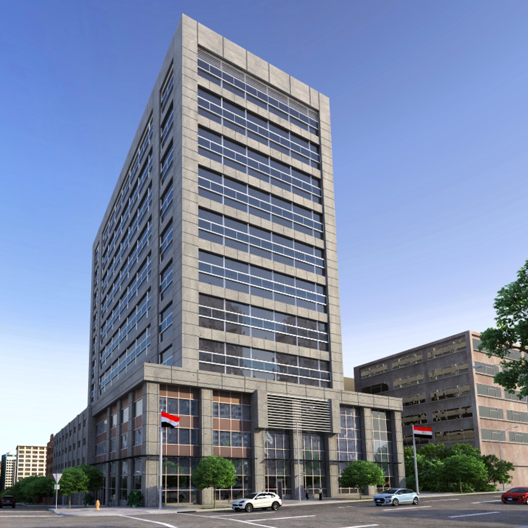 Office Building 3D Model - TurboSquid 1238373