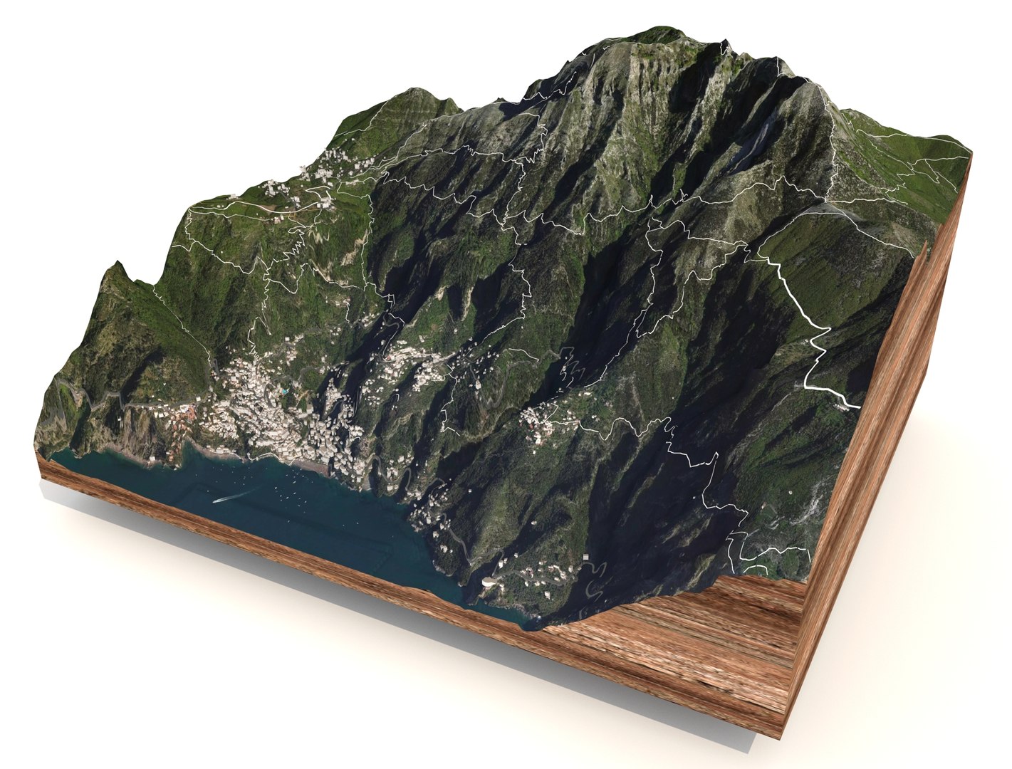 Positano Italy Mountain Landscape 3D Model - TurboSquid 1605223