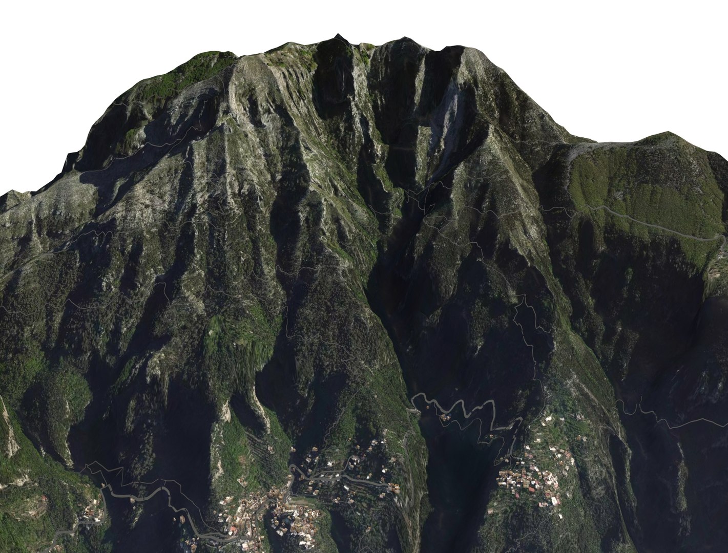 Positano Italy Mountain Landscape 3D Model - TurboSquid 1605223