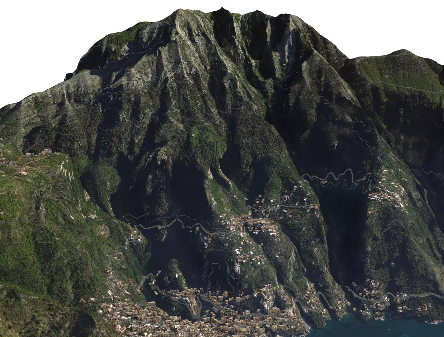 Positano Italy Mountain Landscape 3D Model - TurboSquid 1605223