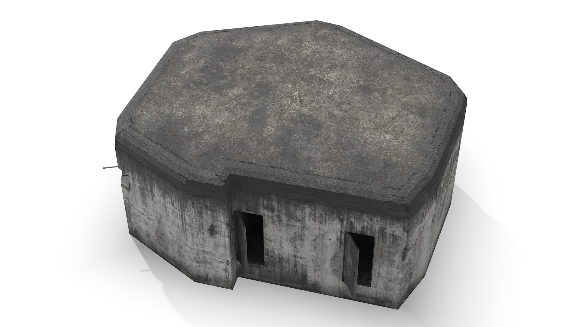 Defensive Fortification Bunker With Heavy Machine Gun 3D Model ...