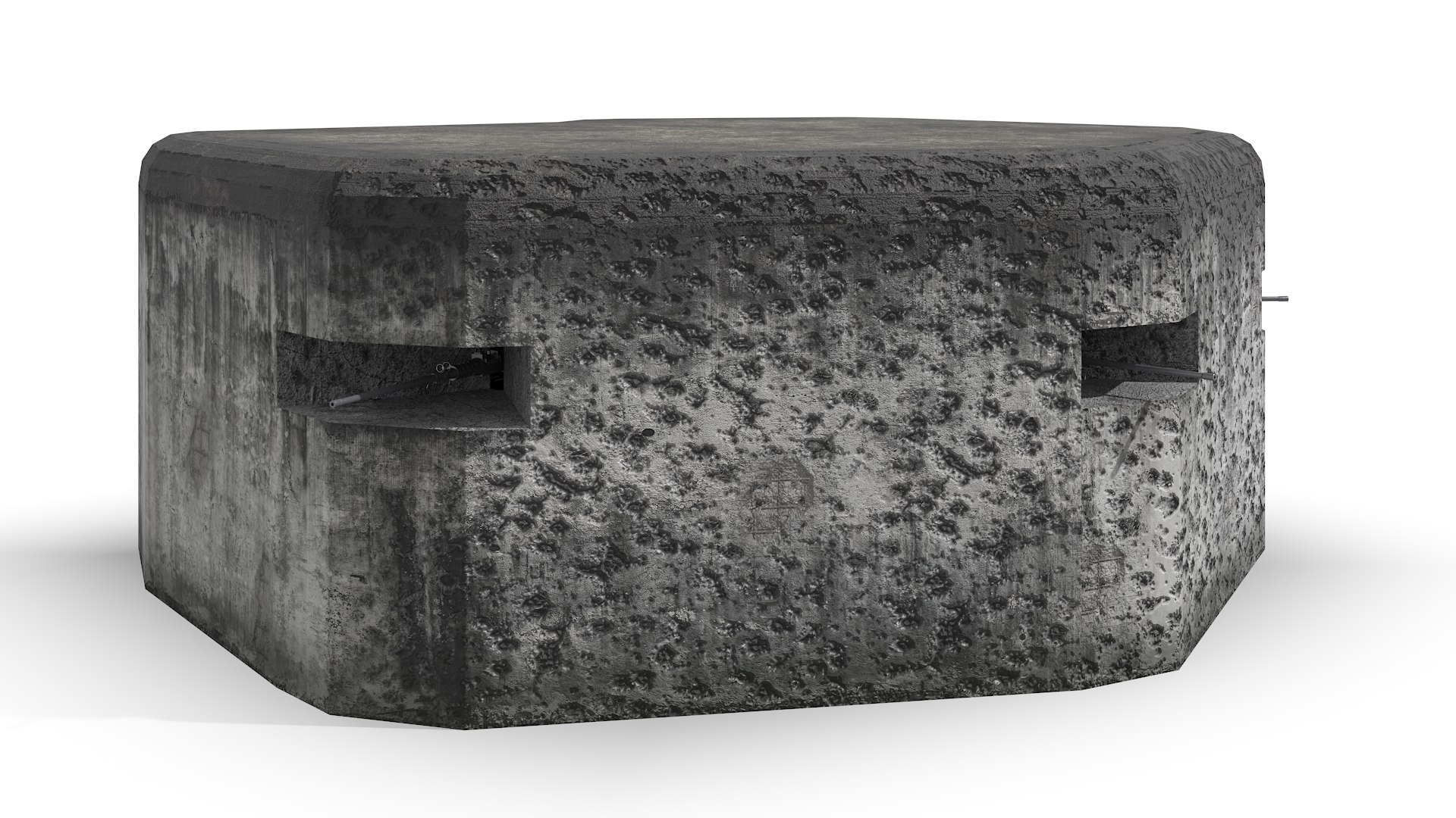 Defensive Fortification Bunker With Heavy Machine Gun 3D Model ...