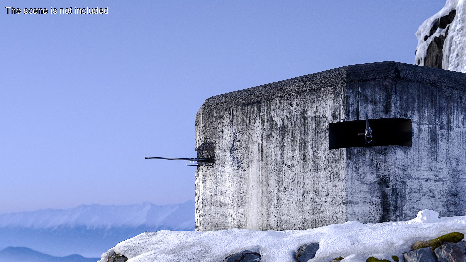 Defensive Fortification Bunker With Heavy Machine Gun 3D Model ...