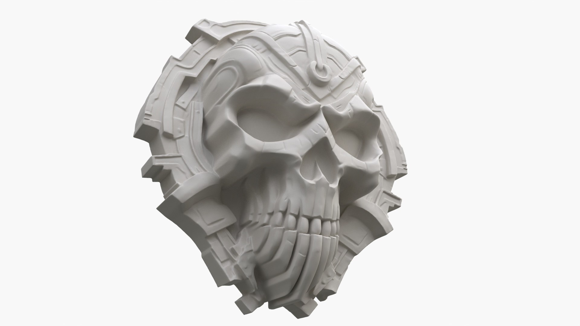 Techno Totem Skull 6 3D Model - TurboSquid 2205061