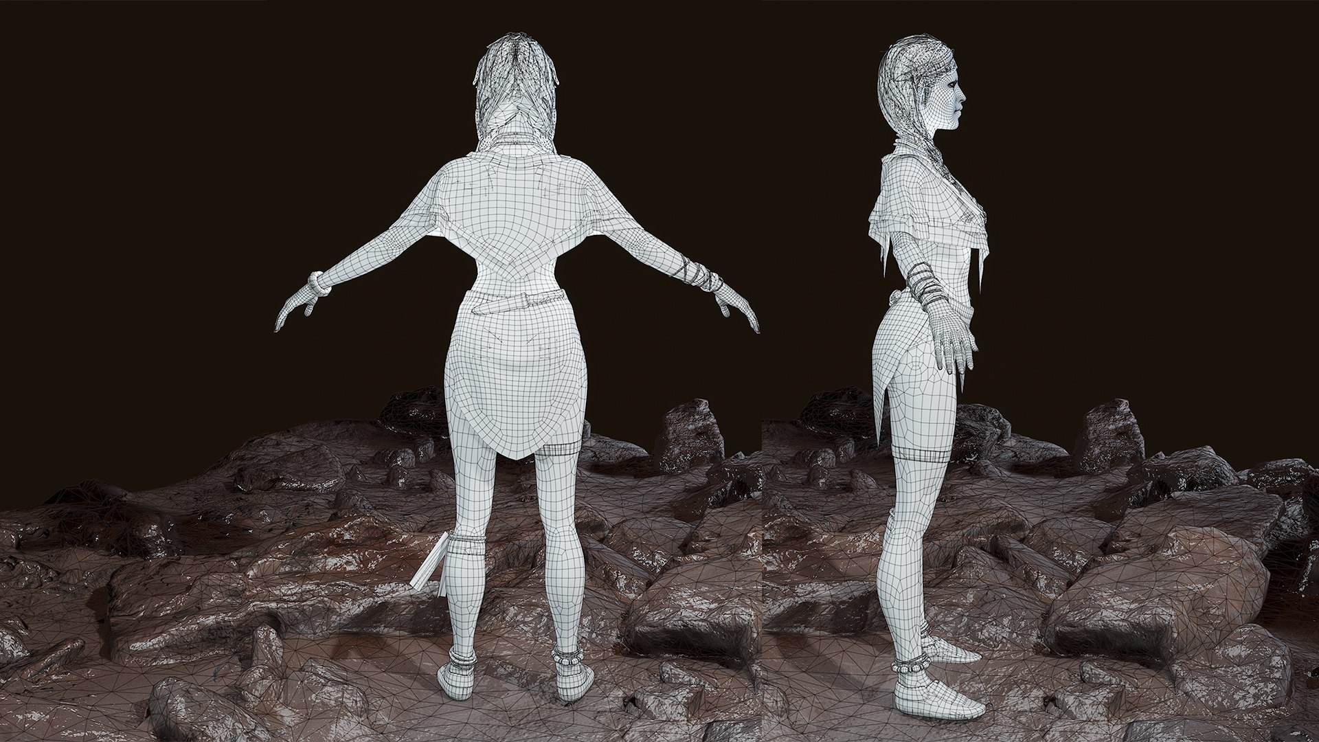 Apache Female 1 3D Model - TurboSquid 1853979