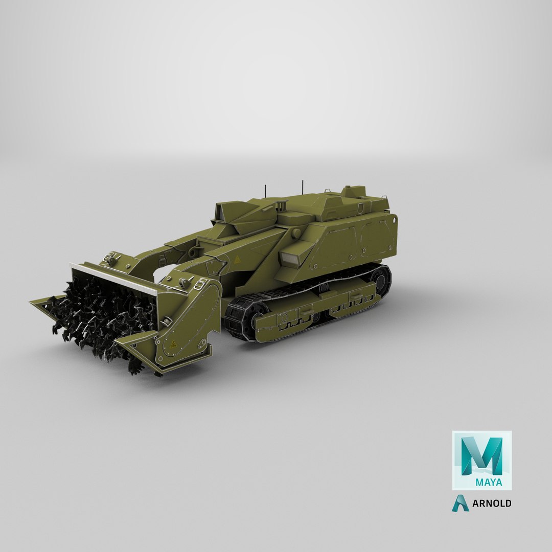 Uran-6 Multifunctional Robotic Demining System - Milling Mine Flail 3D ...