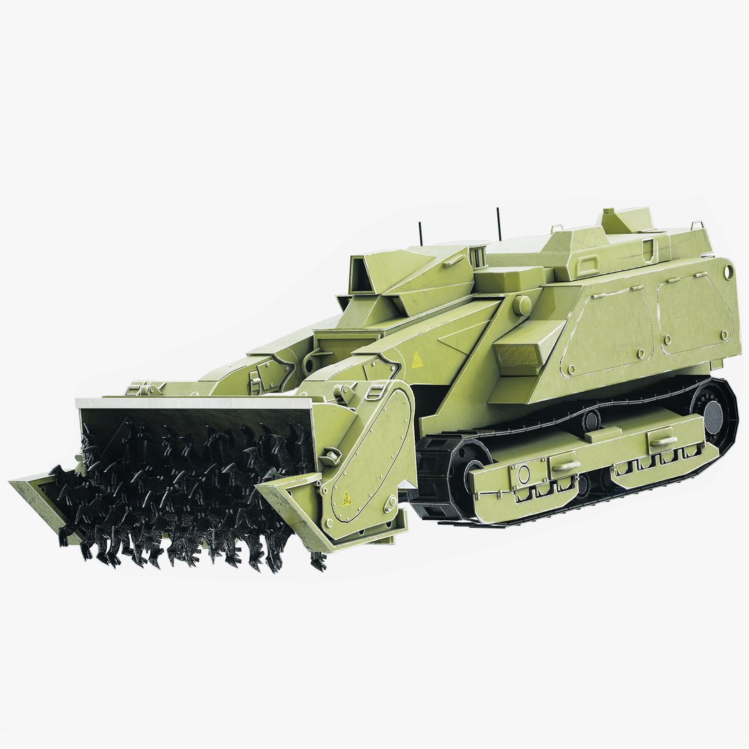 Uran-6 Multifunctional Robotic Demining System - Milling Mine Flail 3D ...
