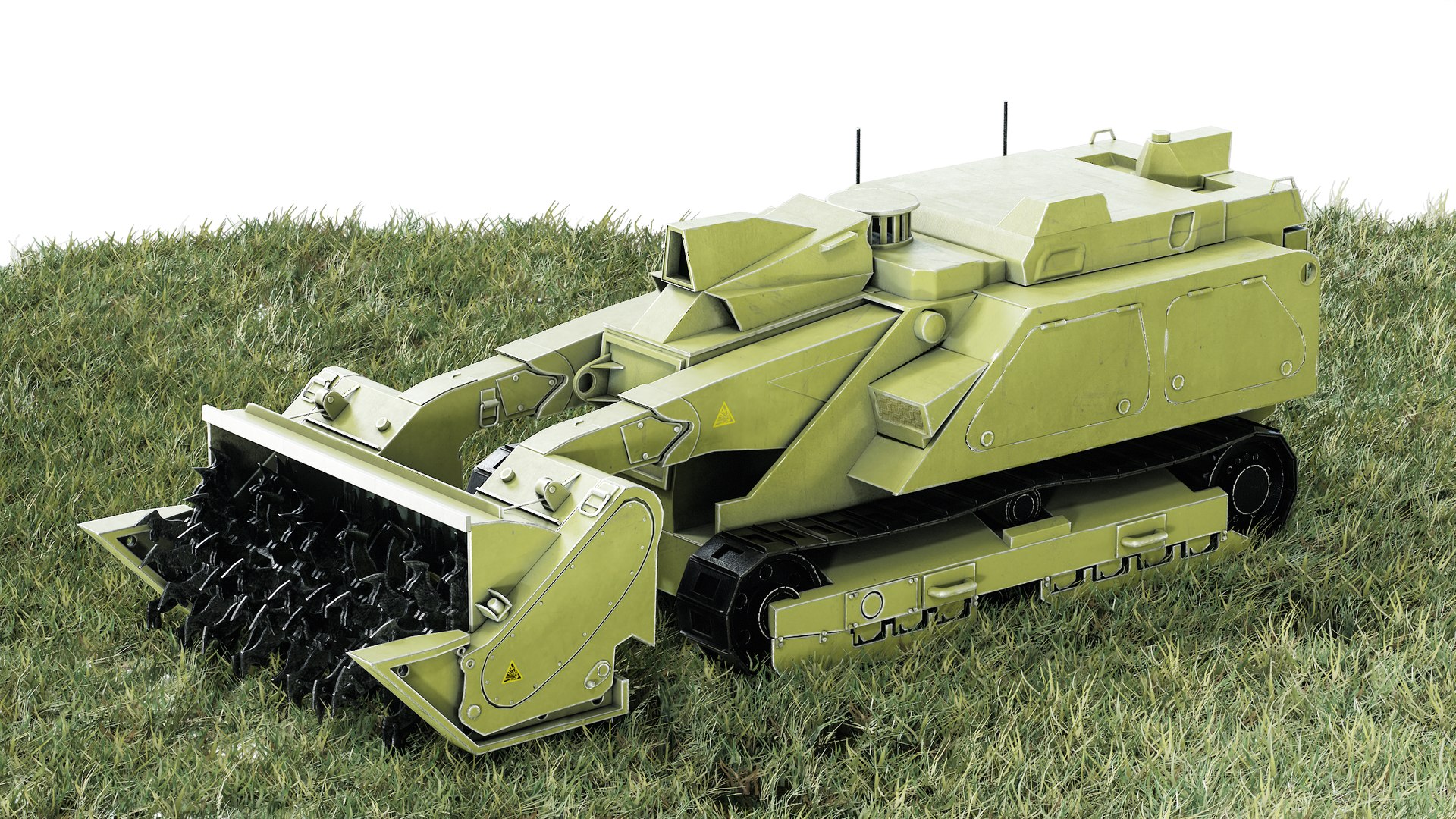 Uran-6 Multifunctional Robotic Demining System - Milling Mine Flail 3D ...