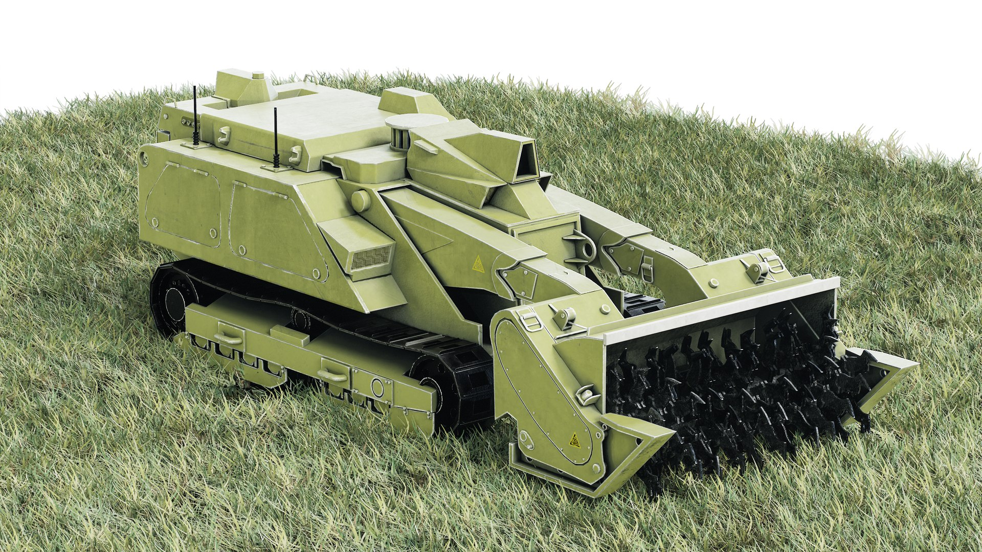 Uran-6 Multifunctional Robotic Demining System - Milling Mine Flail 3D ...