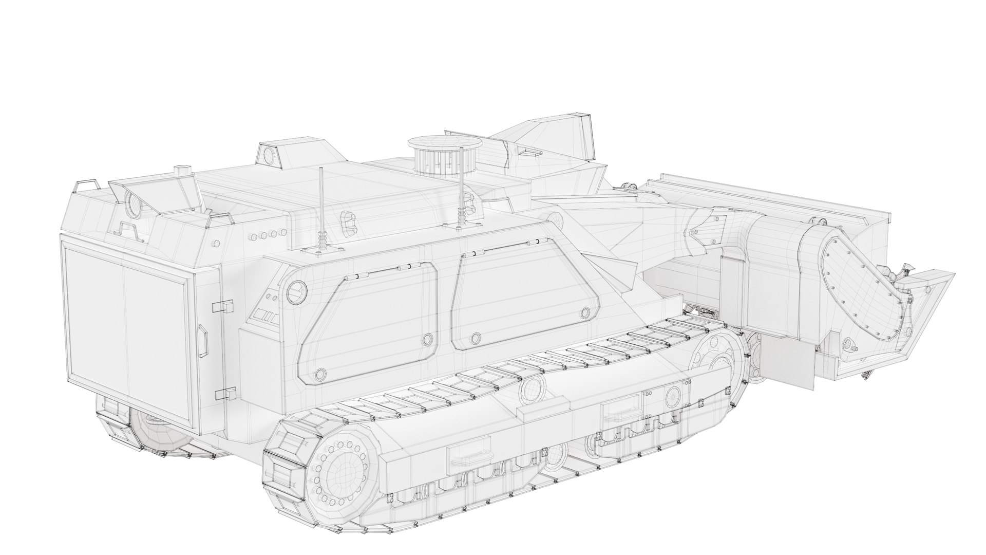 Uran-6 Multifunctional Robotic Demining System - Milling Mine Flail 3D ...