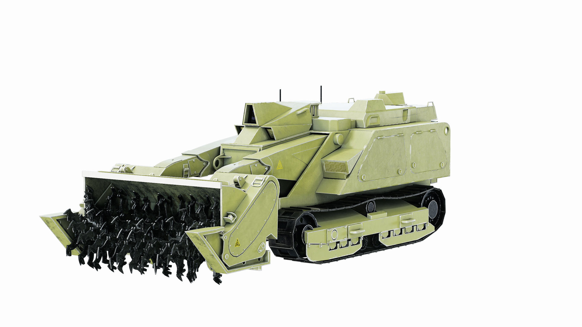 Uran-6 Multifunctional Robotic Demining System - Milling Mine Flail 3D ...