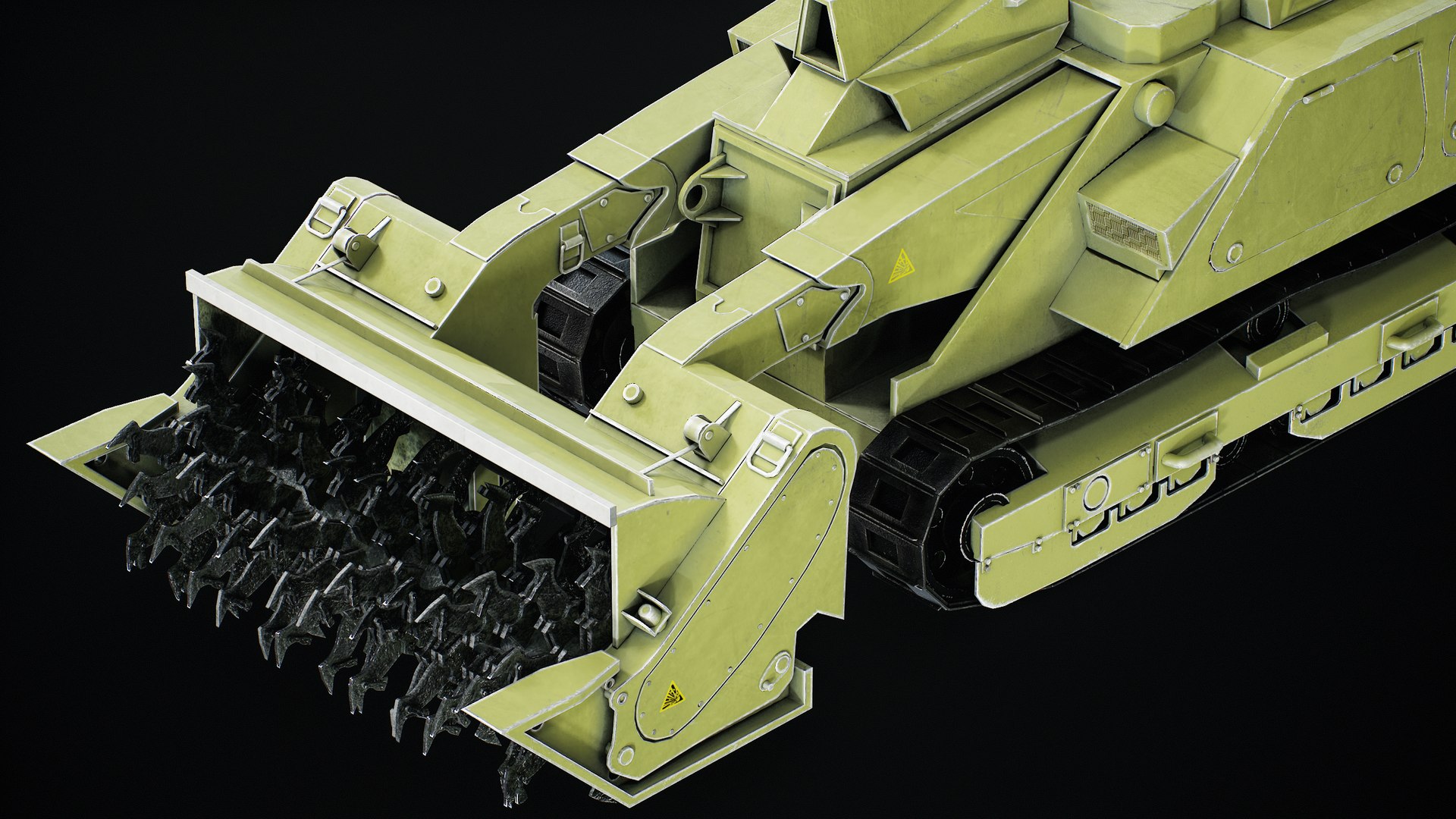 Uran-6 Multifunctional Robotic Demining System - Milling Mine Flail 3D ...