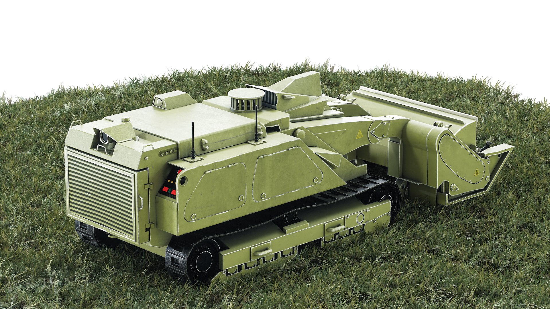 Uran-6 Multifunctional Robotic Demining System - Milling Mine Flail 3D ...