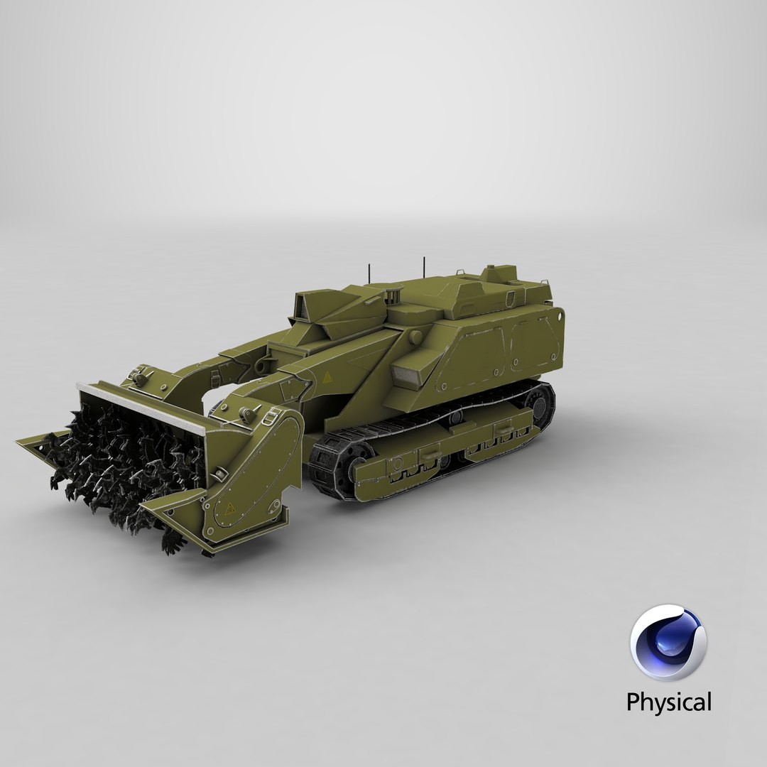 Uran-6 Multifunctional Robotic Demining System - Milling Mine Flail 3D ...