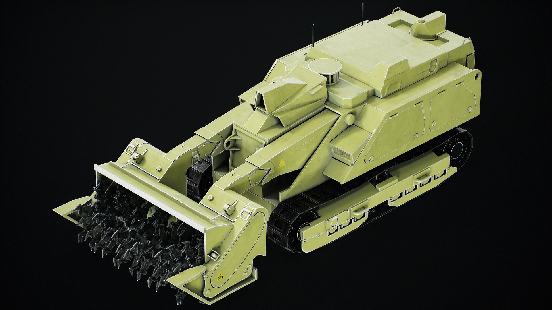 Uran-6 Multifunctional Robotic Demining System - Milling Mine Flail 3D ...